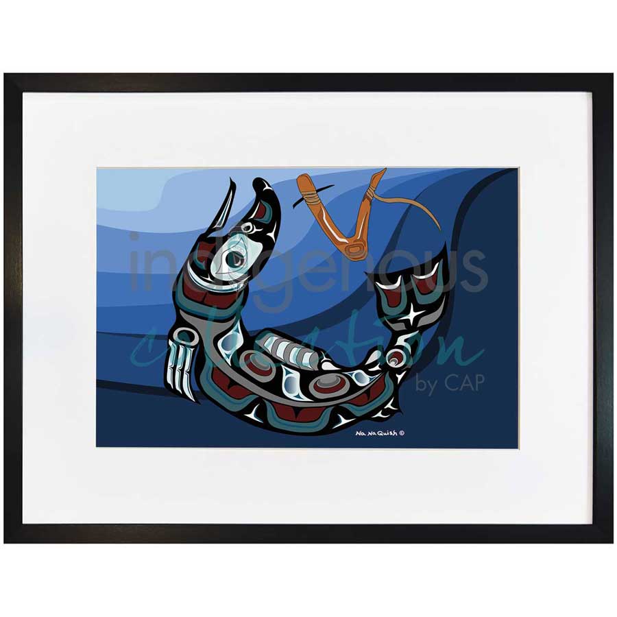 Salmon Hook I Framed and Matted Poster – Indigenous Collection and CAP ...