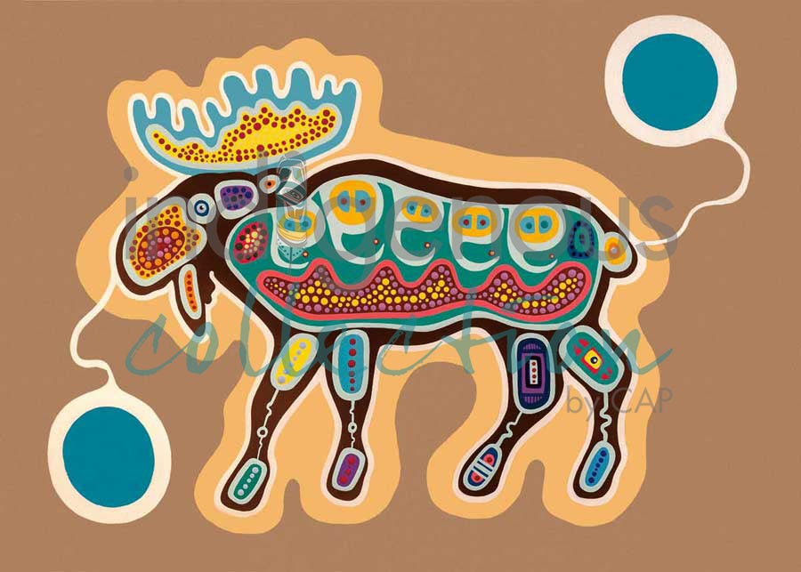 Moose by artist Donna "The Strange" Langhorne – Indigenous Collection ...