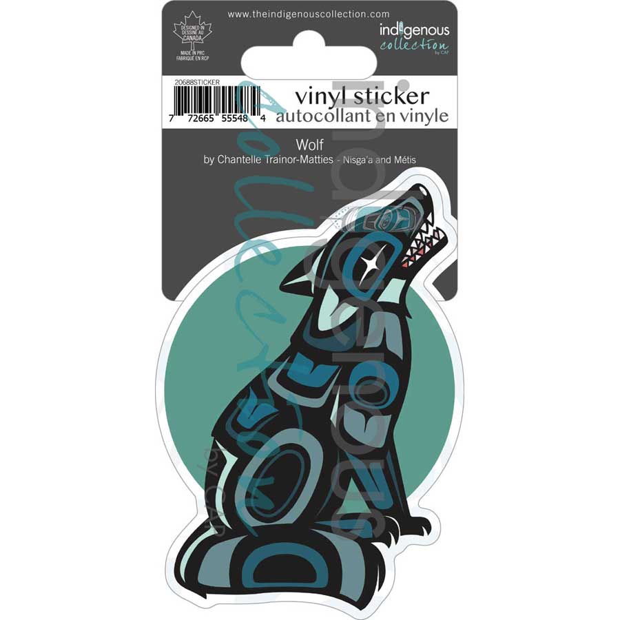 Wolf Vinyl Die-Cut Sticker by artist Chantelle Trainor-Matties ...