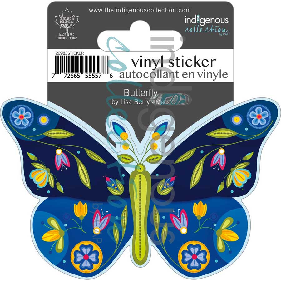 Butterfly Vinyl Die-Cut Sticker by artist Lisa Berry – Indigenous ...