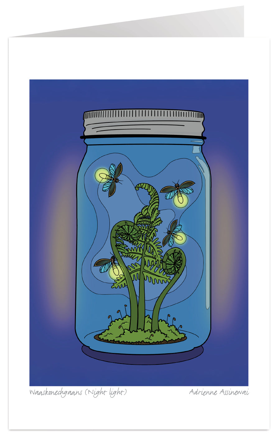 Waaskonechgaans (Night light) by artist Adrienne Assinewai – Indigenous ...