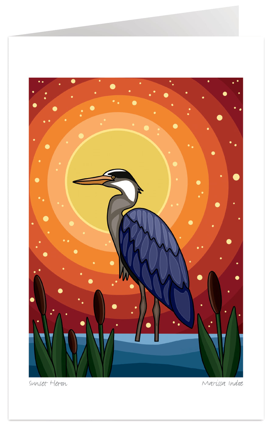 Sunset Heron by artist Marissa Indoe – Indigenous Collection and CAP ...
