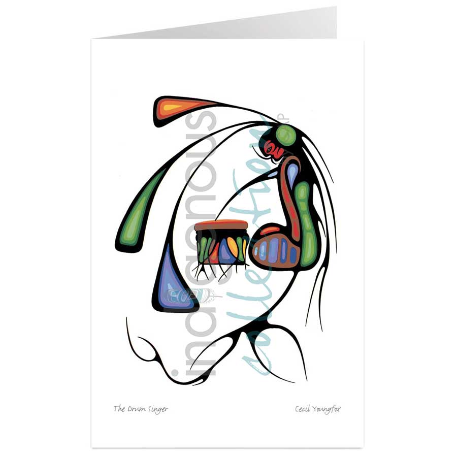 The Drum Singer by artist Cecil Youngfox – Indigenous Collection and ...