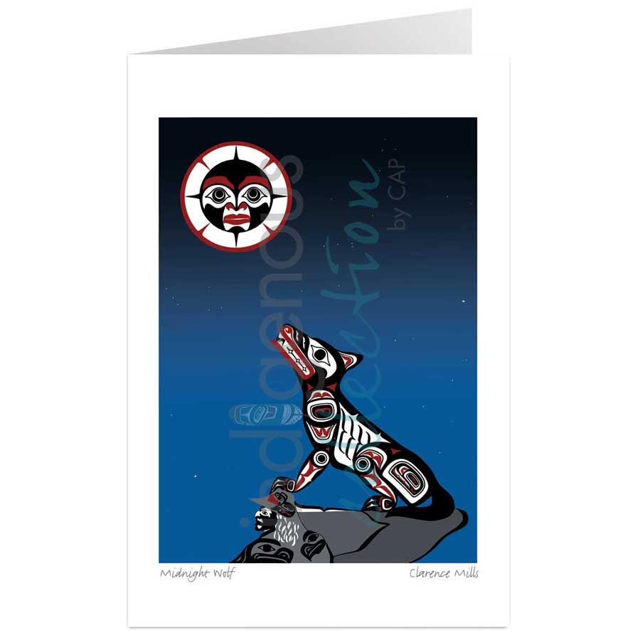 Midnight Wolf by artist Clarence Mills -Haida – Indigenous Collection ...