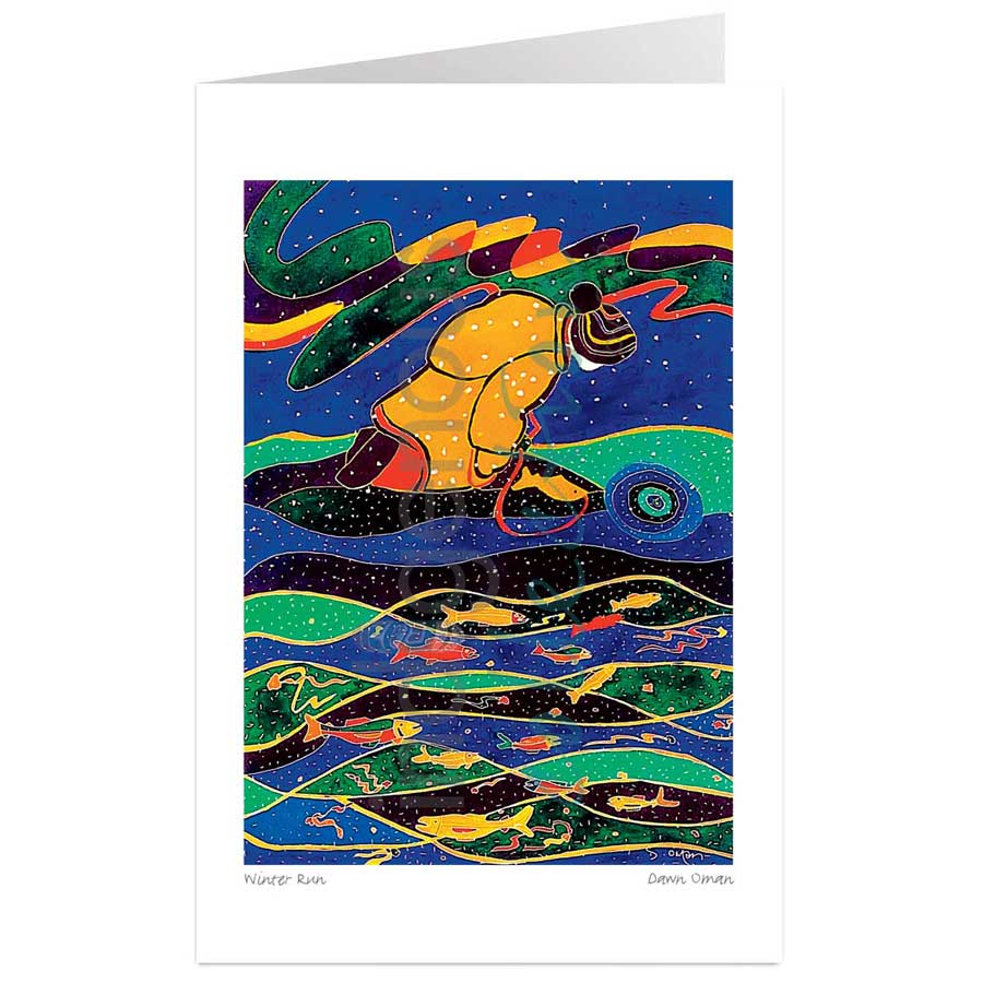 Winter Run by artist Dawn Oman – Indigenous Collection and CAP & Winn Devon