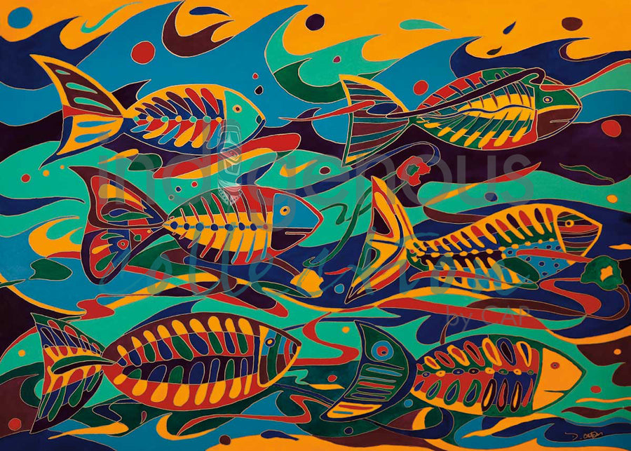 Fish Under Water by artist Dawn Oman – Indigenous Collection and CAP ...