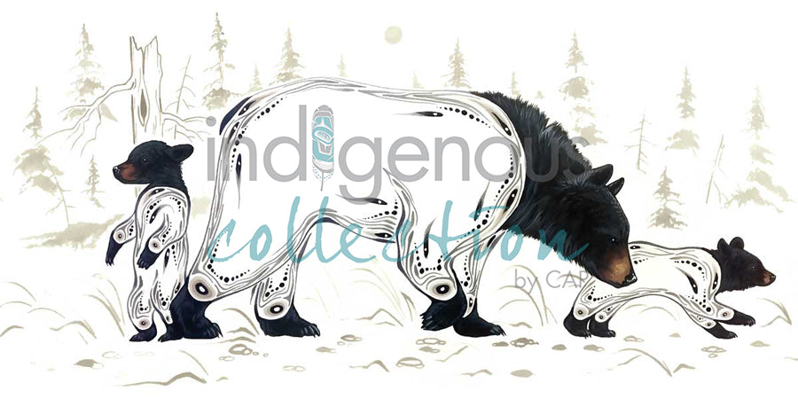 Black Bear and Cub by artist Ernest Cobiness – Indigenous Collection ...