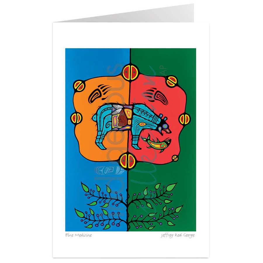 Blue Medicine by artist Jeffrey Red George – Indigenous Collection and ...