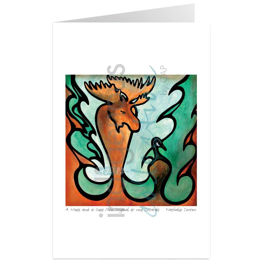 A Moose and A Goose | Un Orignal et une Outarde by artist Nathalie ...