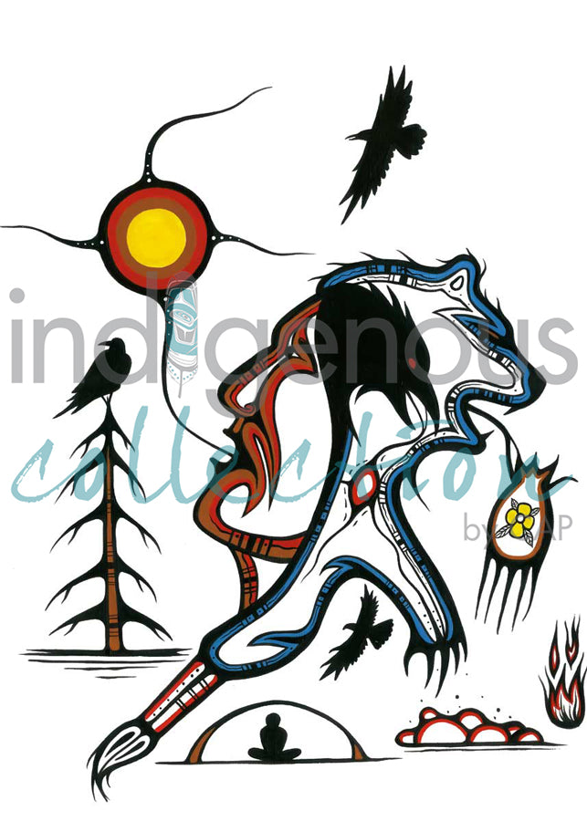 Medicine Crow by artist Jeffrey Red George – Indigenous Collection and ...