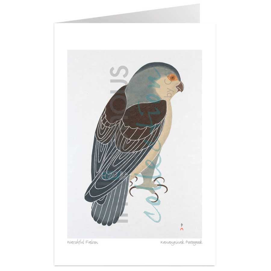 Watchful Falcon by artist Kananginak Pootoogook – Indigenous Collection ...