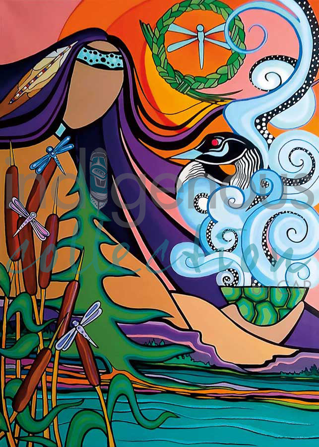 Morning Lakeside by artist Pam Cailloux – Indigenous Collection and CAP ...