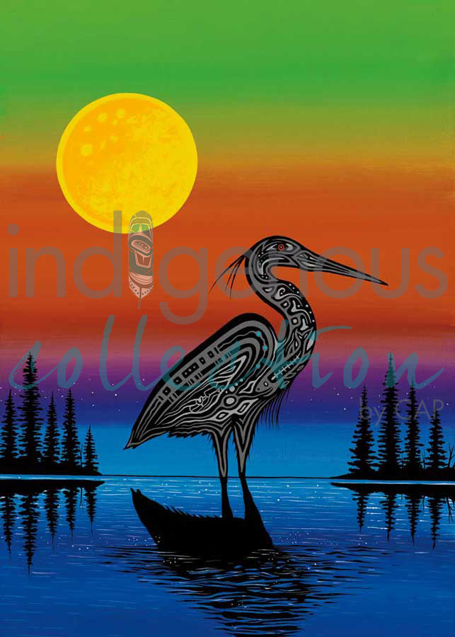 Dawn of the Heron by artist Jeffrey Red George – Indigenous Collection ...