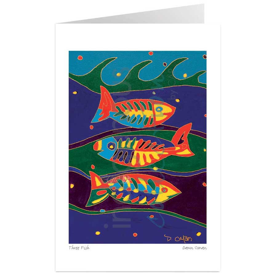 Three Fish by artist Dawn Oman – Indigenous Collection and CAP & Winn Devon
