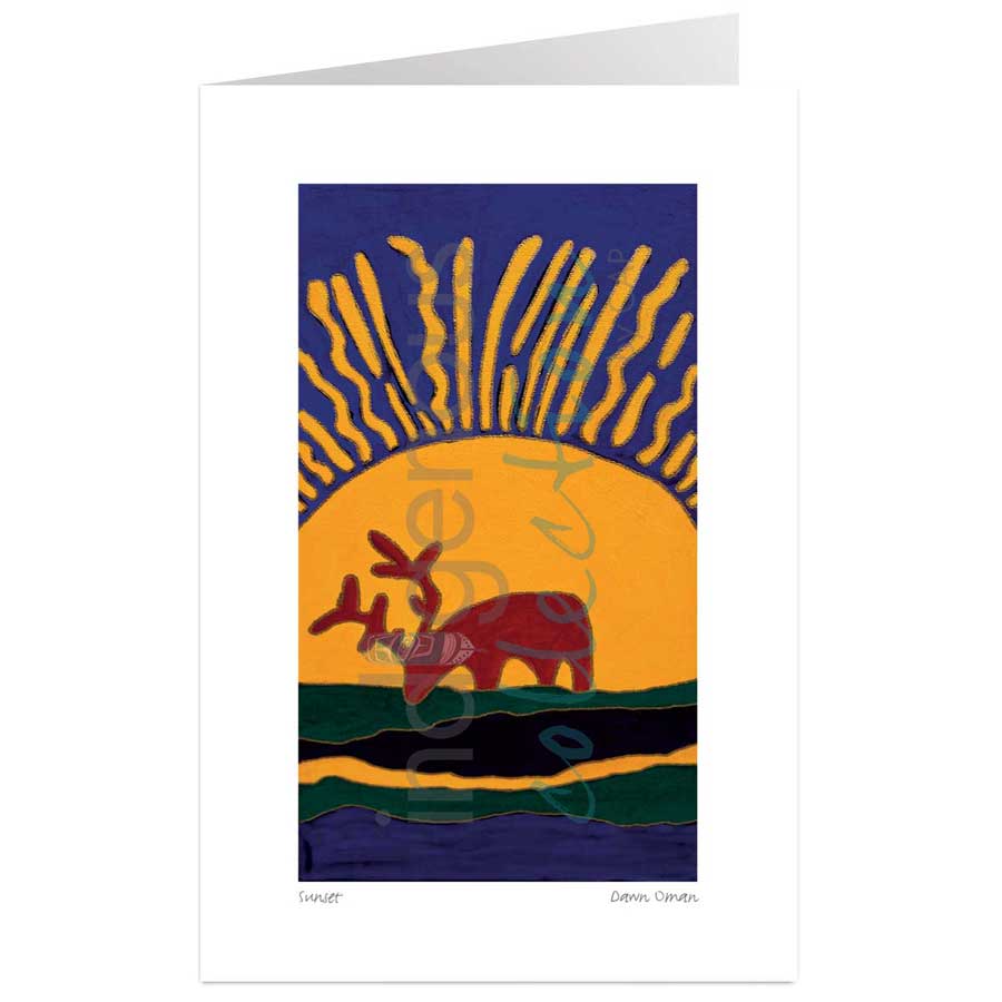 Sunset by artist Dawn Oman – Indigenous Collection and CAP & Winn Devon